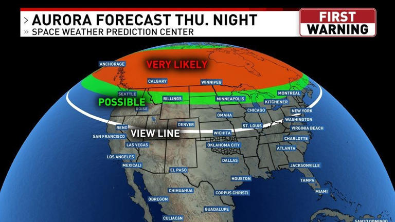Parts of Oklahoma could see aurora tonight