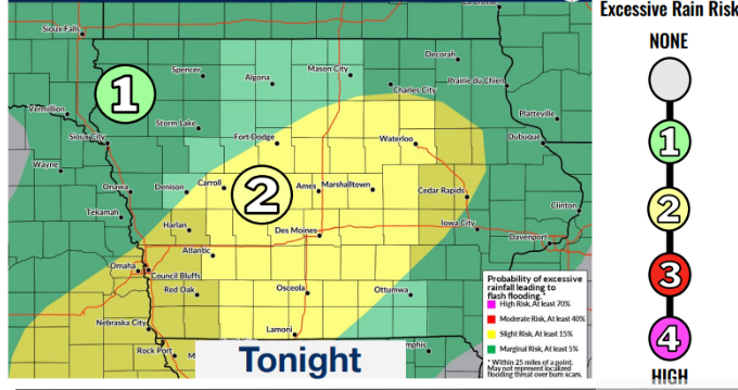 Iowa storms bring hail, flooding risk through Friday
