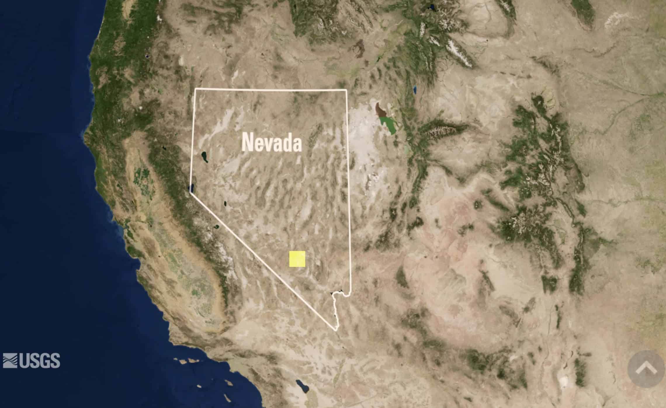 The Nevada desert still scarred by hundreds of nuclear tests
