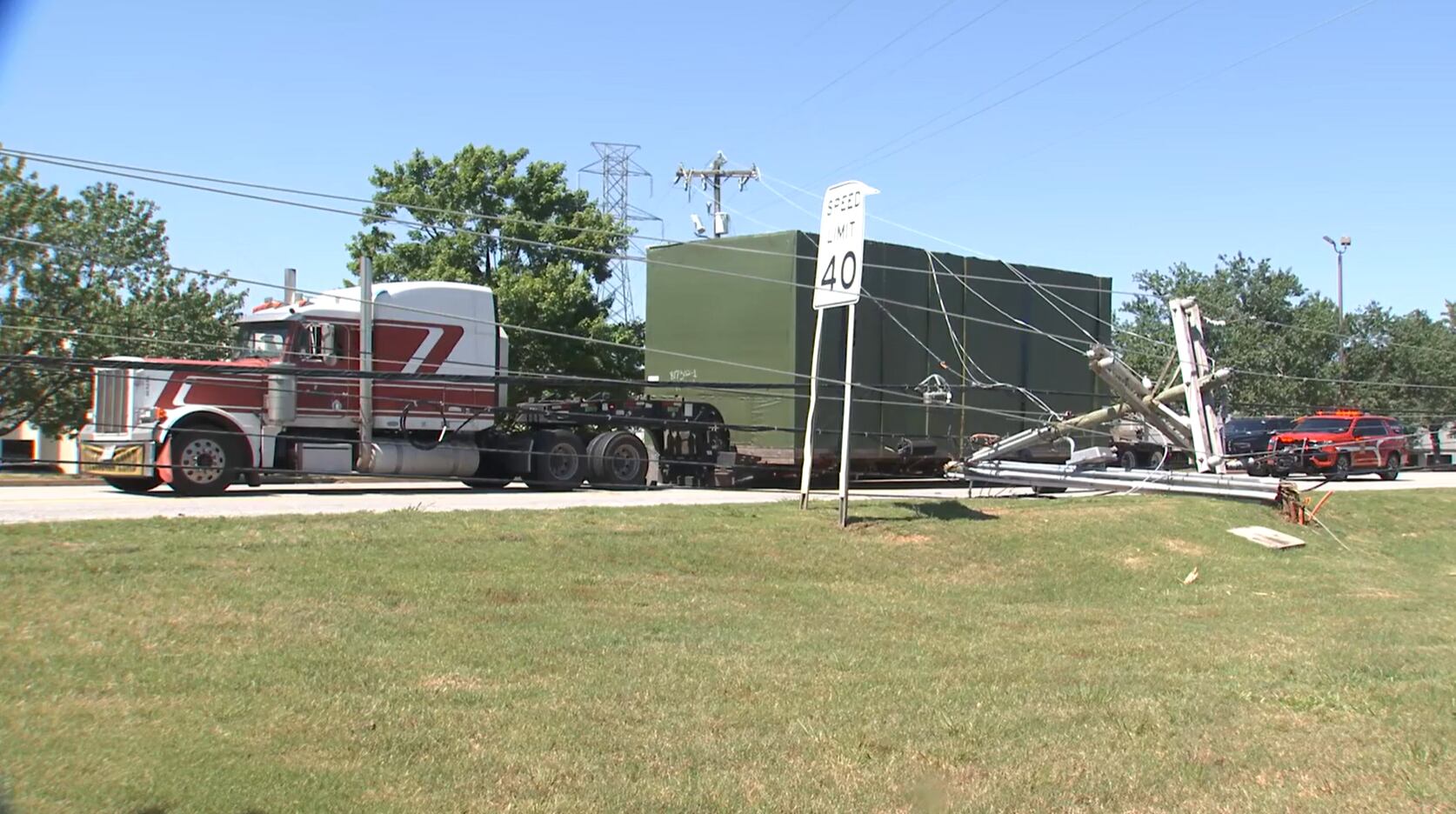 Power restored after oversized-load truck pulls down power lines Greenville