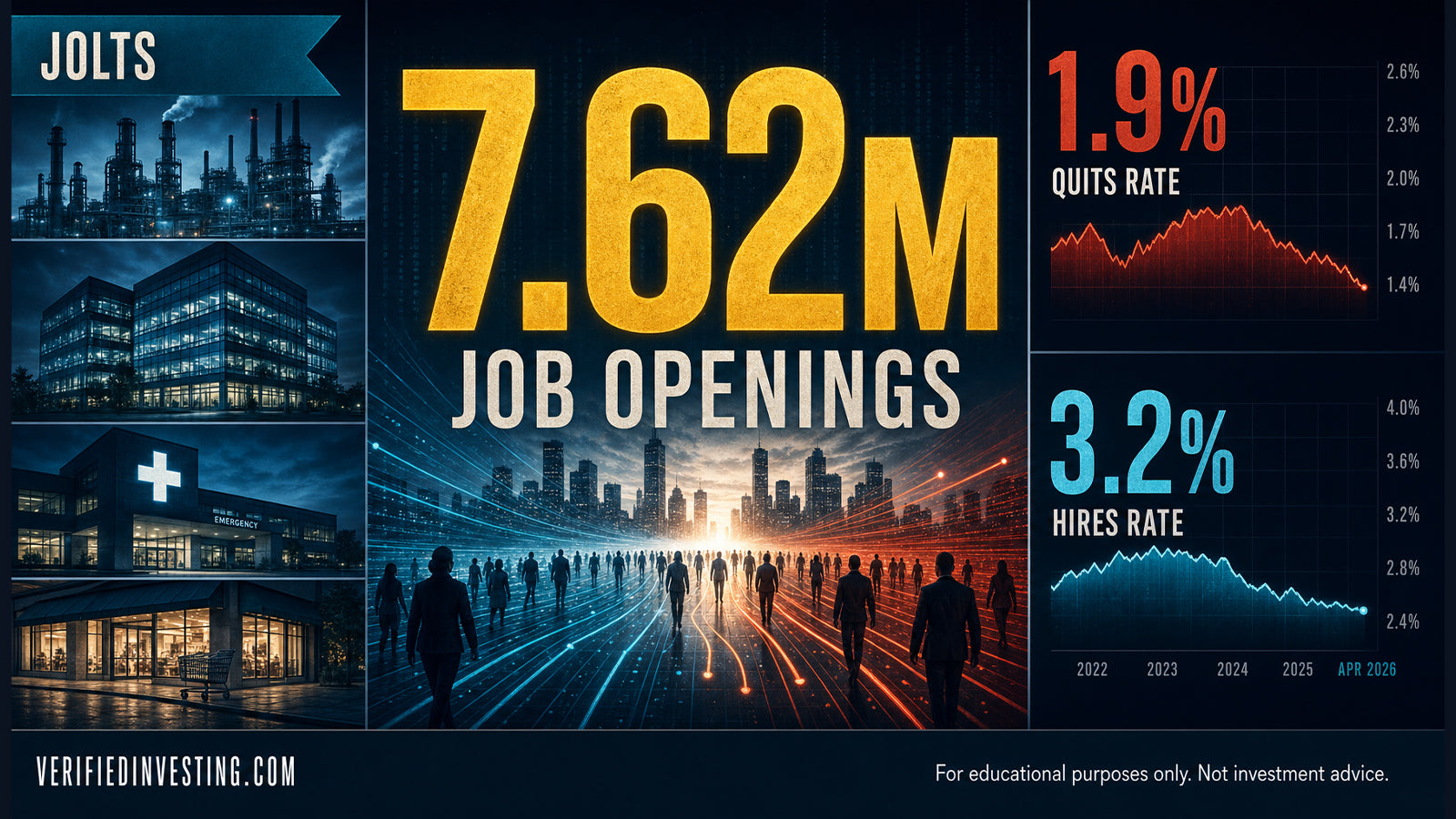 JOLTS April 2026: Openings surge 731K - but the workers have already left