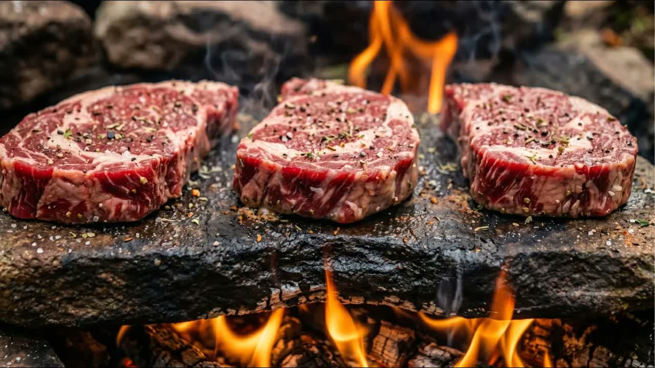 Watch how this forbidden steak recipe comes alive in the deep forest