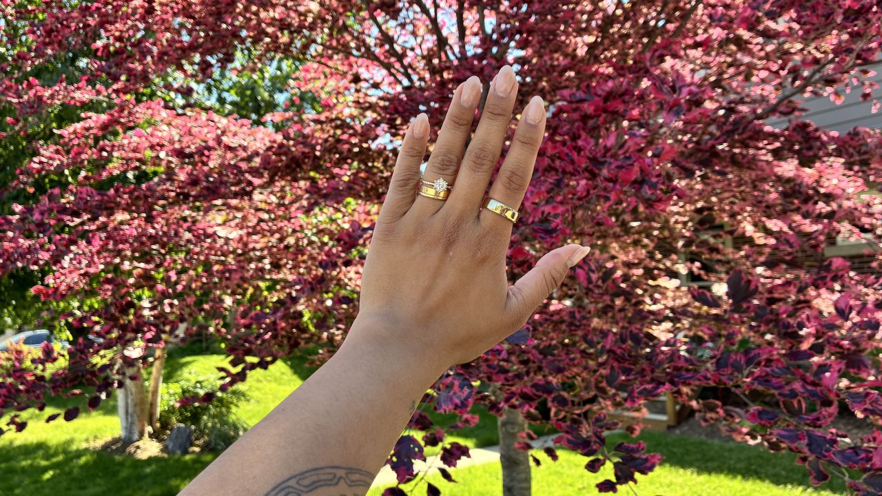 I just started testing the Oura Ring 5, and it's so thin I keep ...