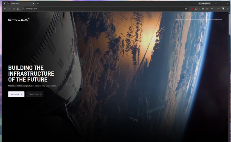 SpaceX IPO website goes live, 505-page prospectus. Here's how to buy ...