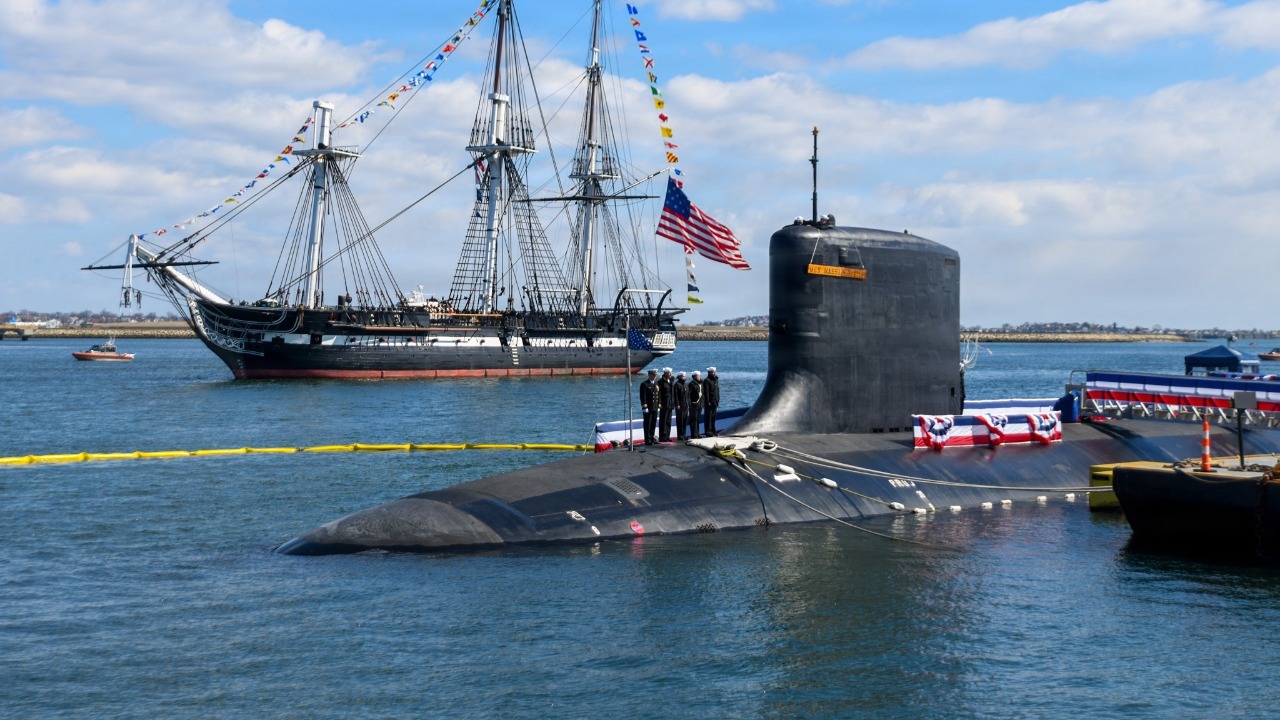 The Navy commissioned USS Massachusetts in Boston Harbor — the 25th ...