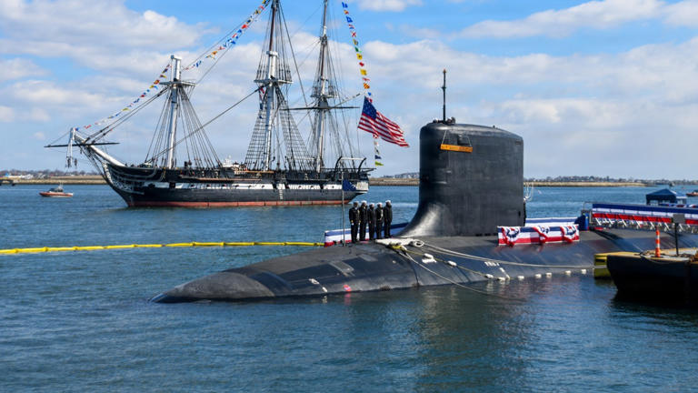 The Navy commissioned USS Massachusetts in Boston Harbor — the 25th ...