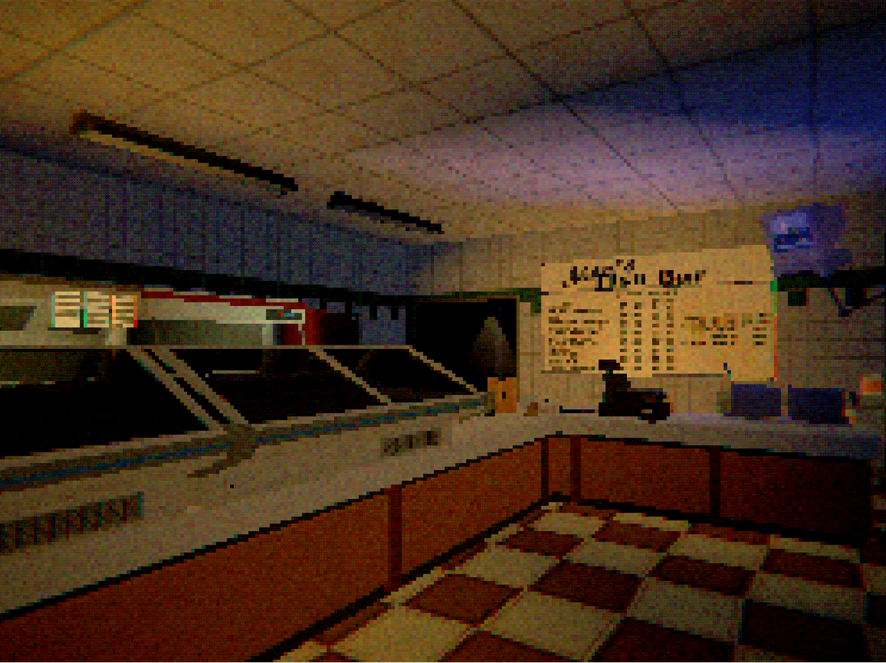 This PS1-style horror game is set entirely inside a Scottish takeaway
