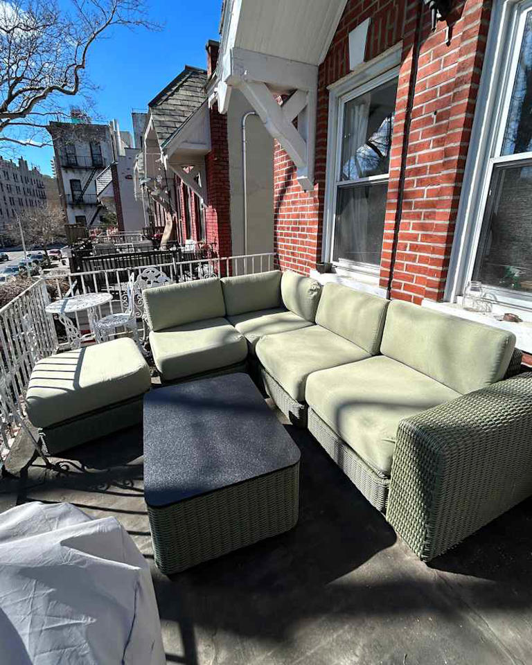 This small-space-friendly outdoor furniture set replaced my old, rusty one
