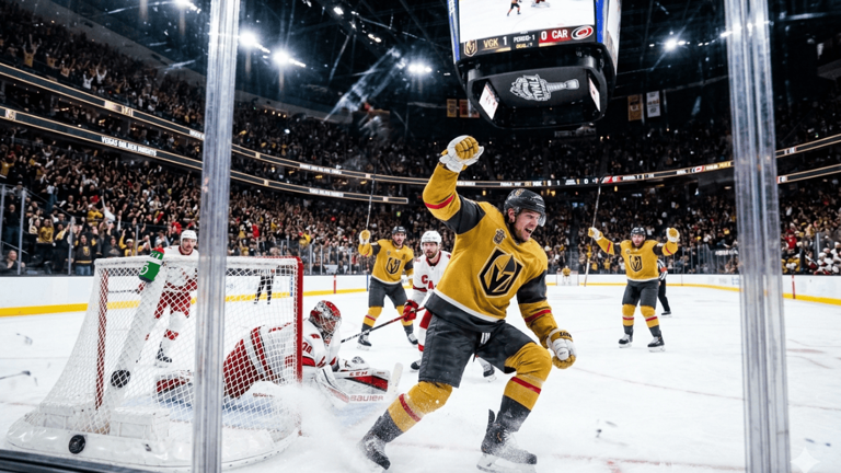 Golden Knights strike first: Vegas outlasts Hurricanes in high-scoring ...