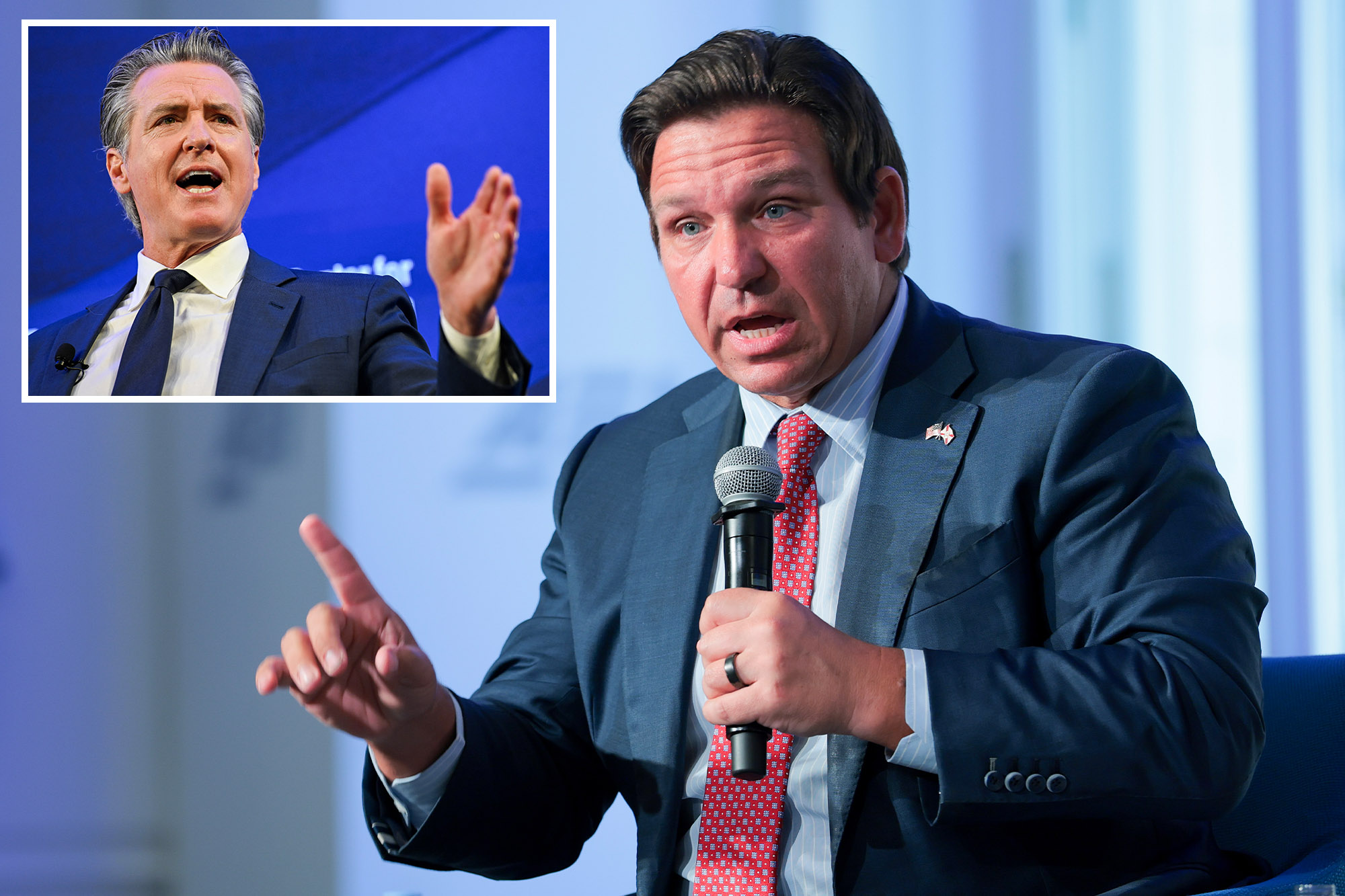 Florida Gov. Ron DeSantis reignites his war with Gavin Newsom with his ...