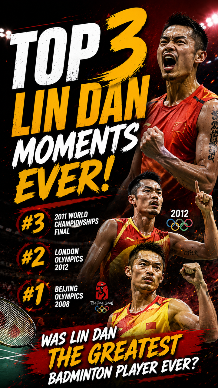 Top 3 Lin Dan moments 🐐🏸