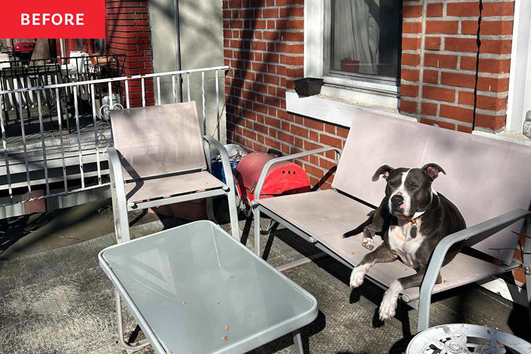 This small-space-friendly outdoor furniture set replaced my old, rusty one