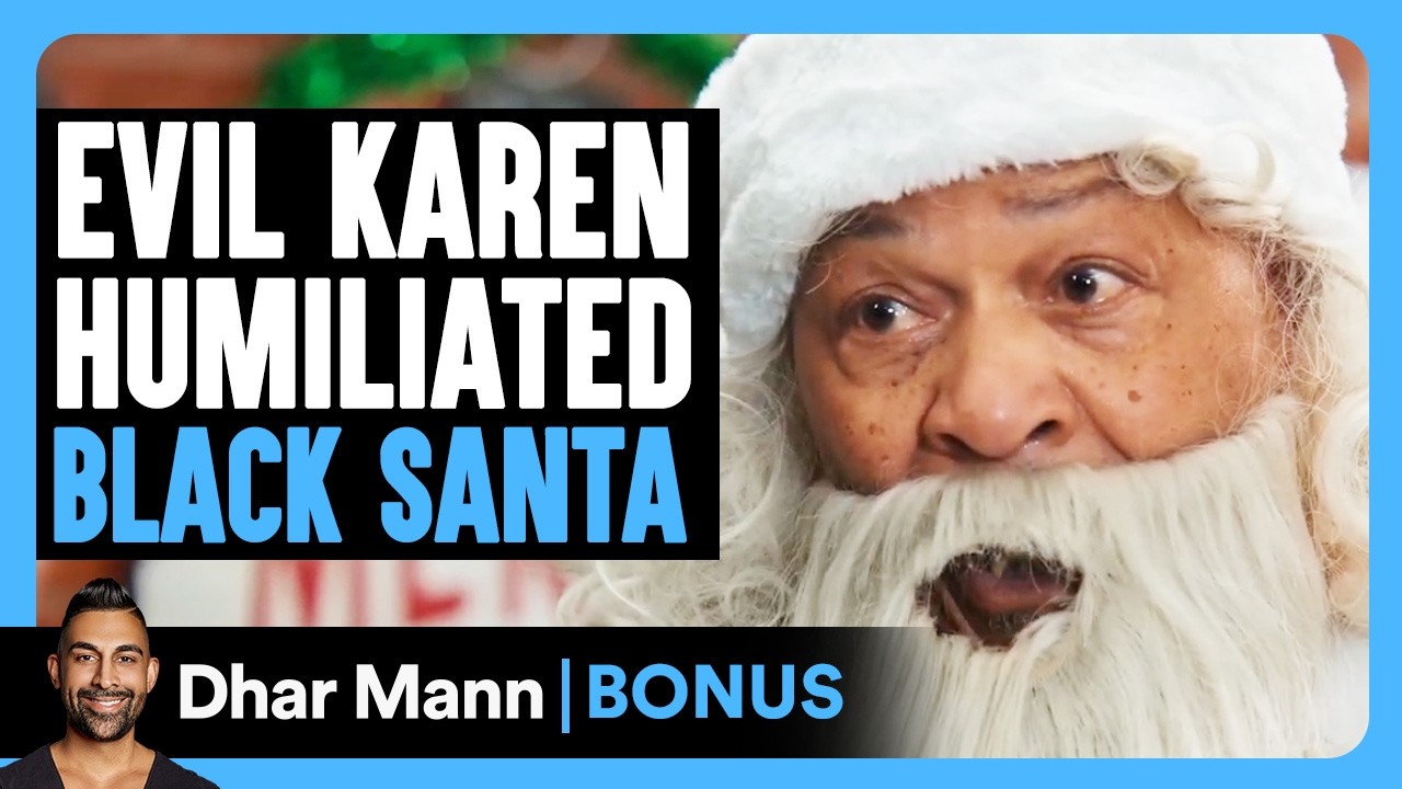 Evil Karen humiliated Black Santa