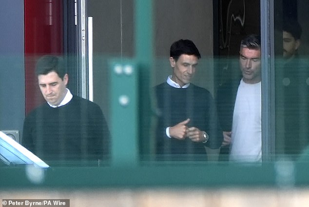 Grinning Andoni Iraola leaves Liverpool's training ground after ...
