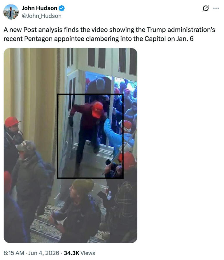 Pentagon’s new counterterrorism official caught on video at Jan. 6