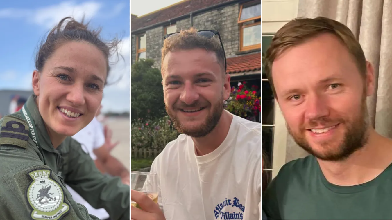 Royal Navy crew named after helicopter crash