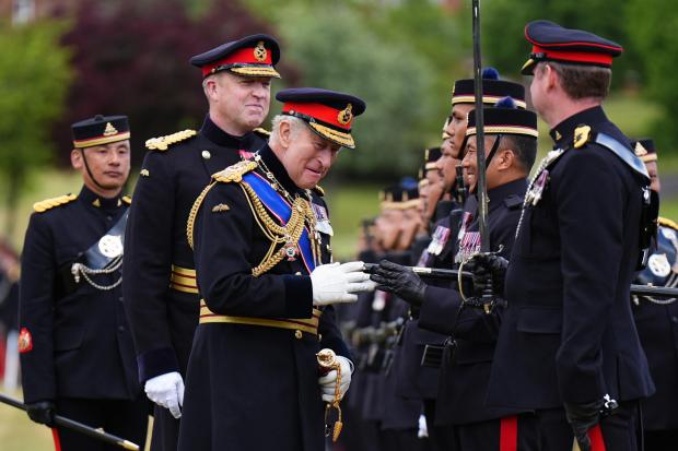 King Charles visits Larkhill Barracks to meet new unit in Brigade of ...