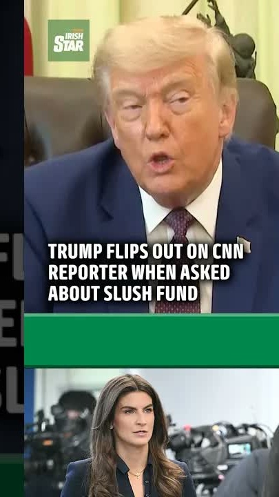 Trump lashes out at CNN reporter over slush fund question