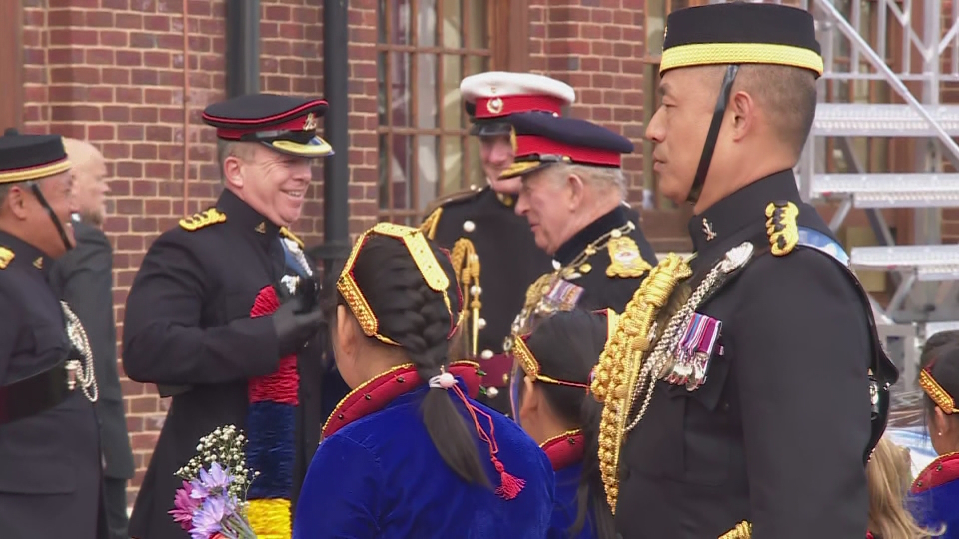 The King addresses the King's Gurkha Artillery