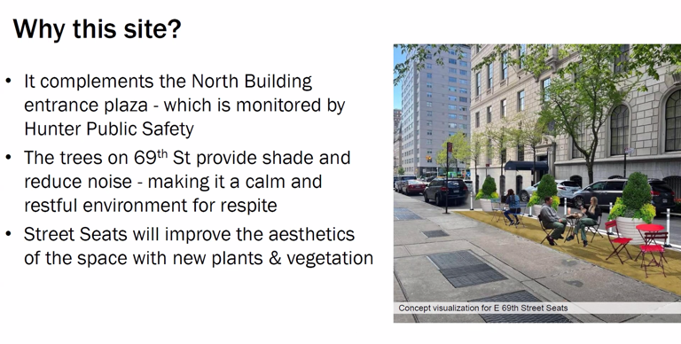 New plaza could replace parking spaces on UES street