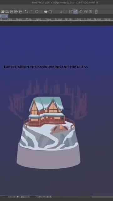 How to draw a snow globe step by step