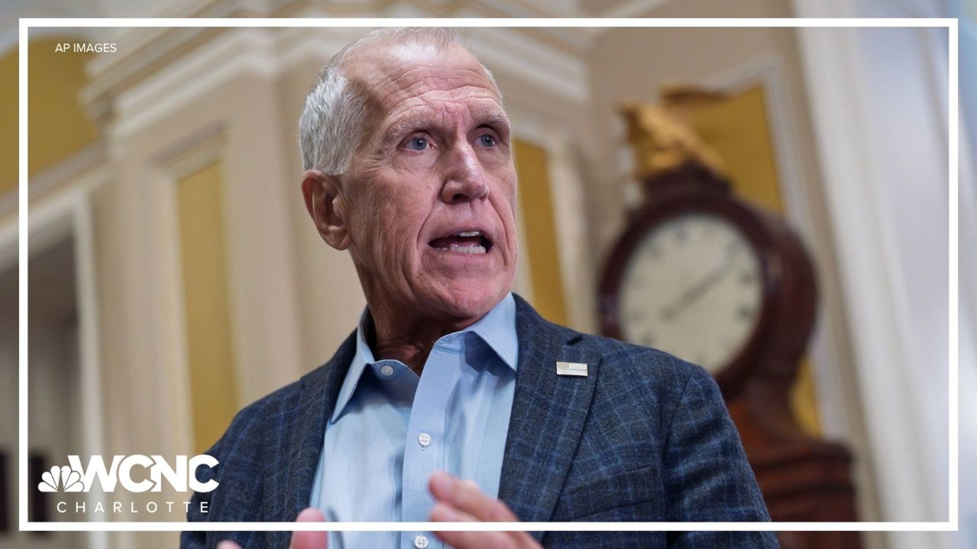Sen. Thom Tillis reacts to Trump's attorney general choice