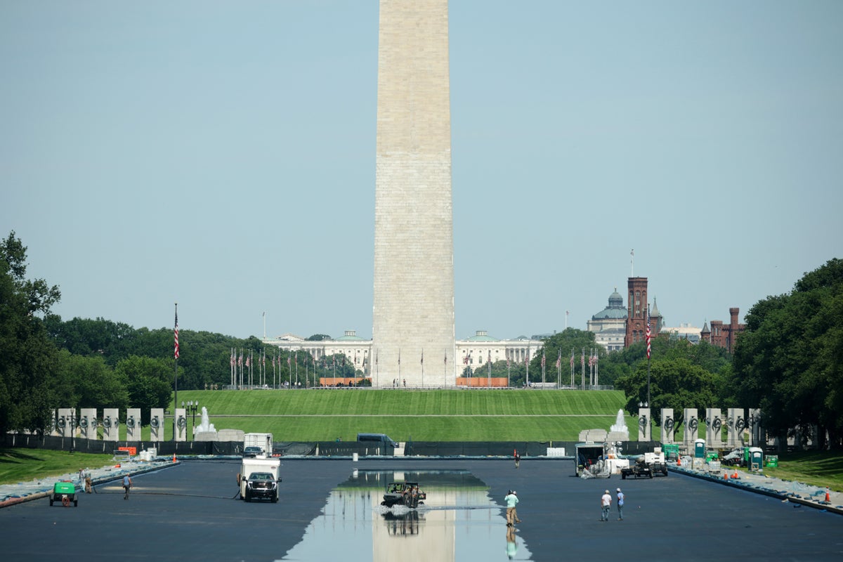 Trump says Reflecting Pool project is complete as water is refilled