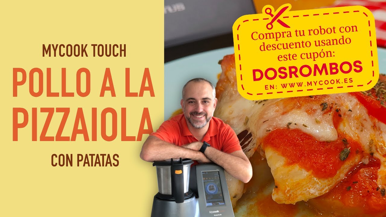 Pollo a la pizzaiola sobre cama de patatas con el robot MyCook Touch