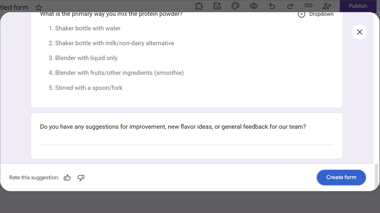 I used Gemini in Google Forms to auto-build a survey and analyze ...
