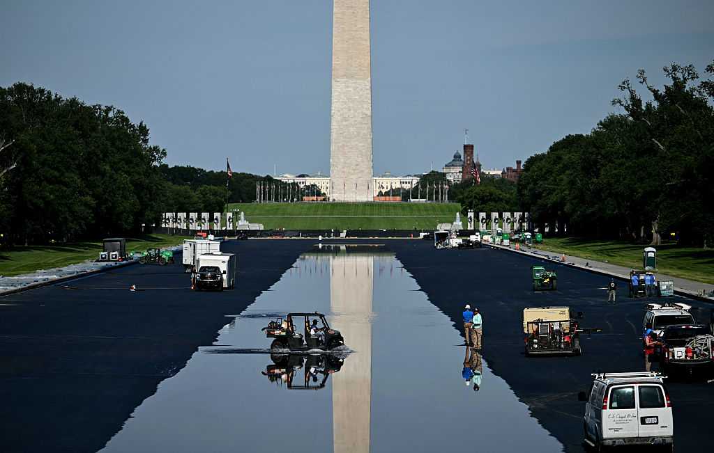 Video: Water begins refilling Reflecting Pool after President Trump's ...