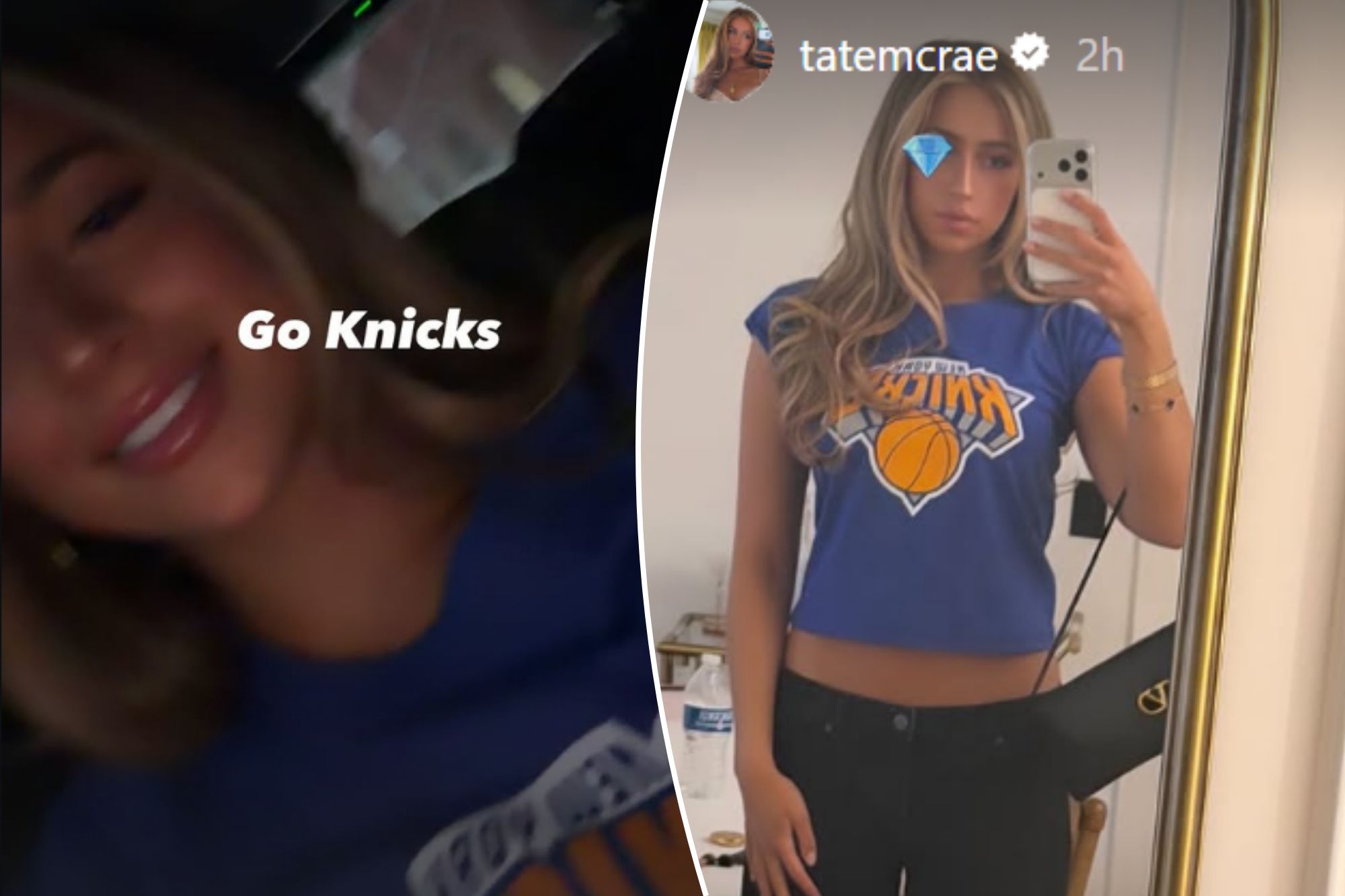 Tate McRae is catching Knicks fever with post-Game 1 celebration photos