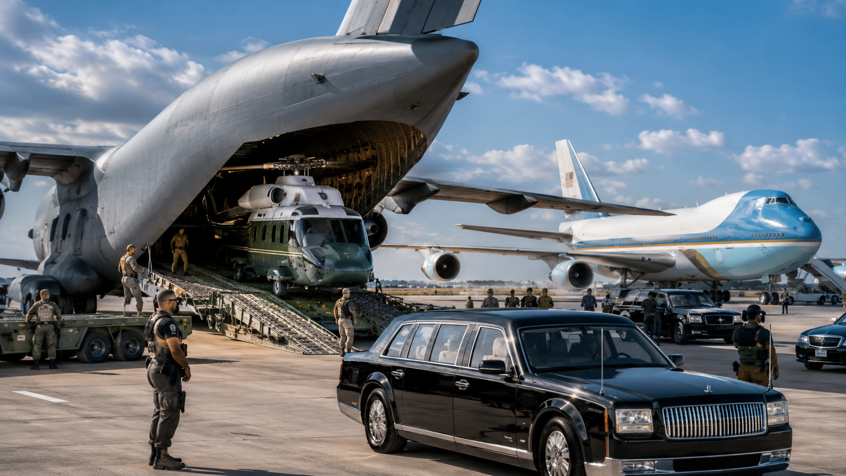Why moving the president overseas looks like a military operation