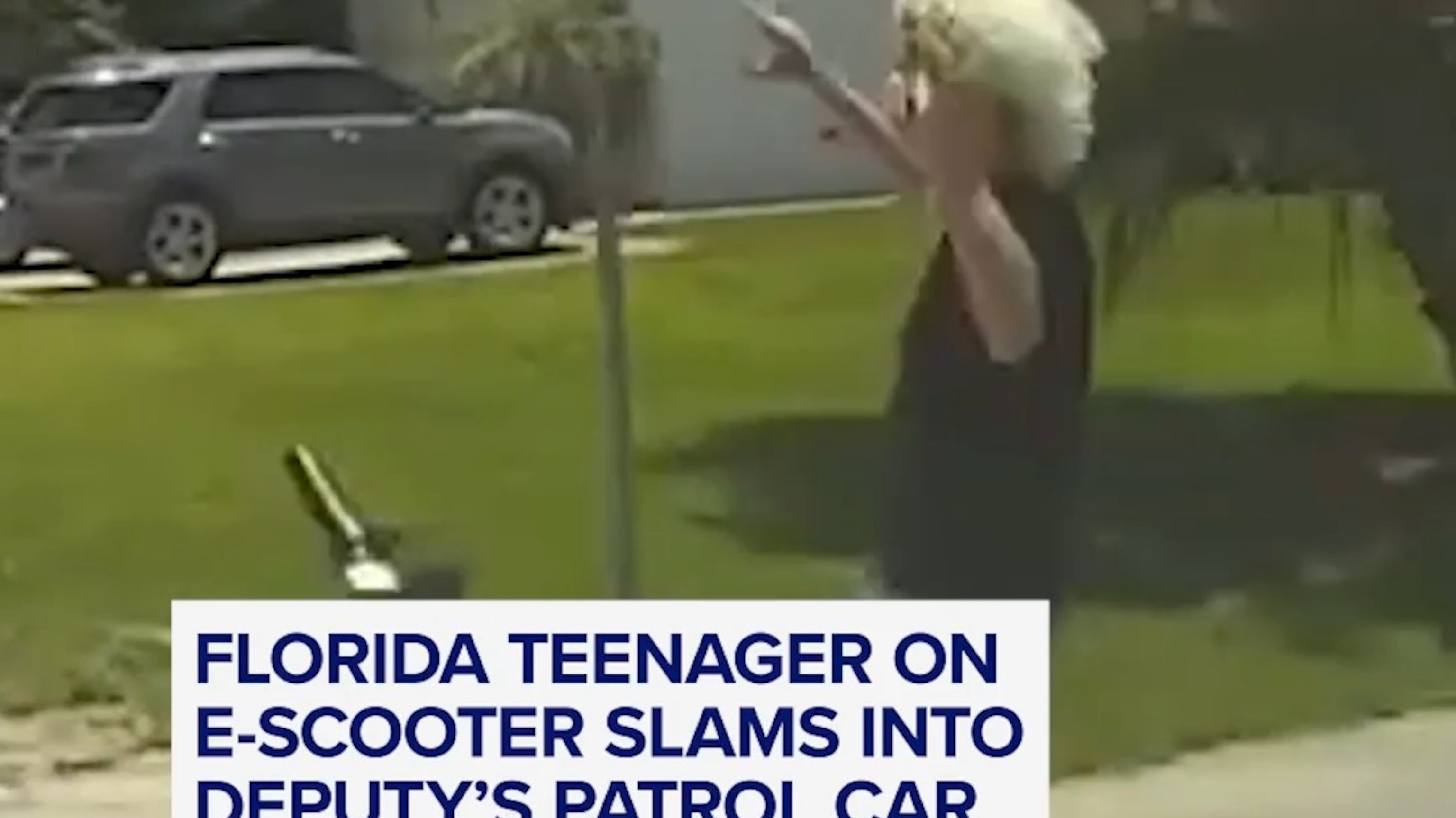 Florida teenager on e-scooter slams into deputy’s patrol car