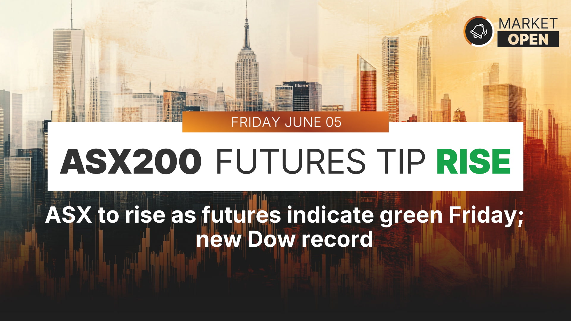 Market open: ASX to rise as futures indicate green Friday; new Dow record