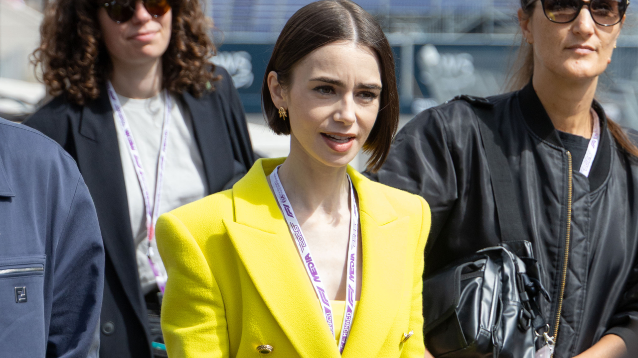 Lily Collins's funky color combination could distract every driver at ...