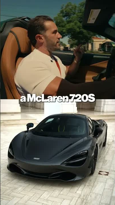 Miserable in a McLaren next to a happy pizza guy