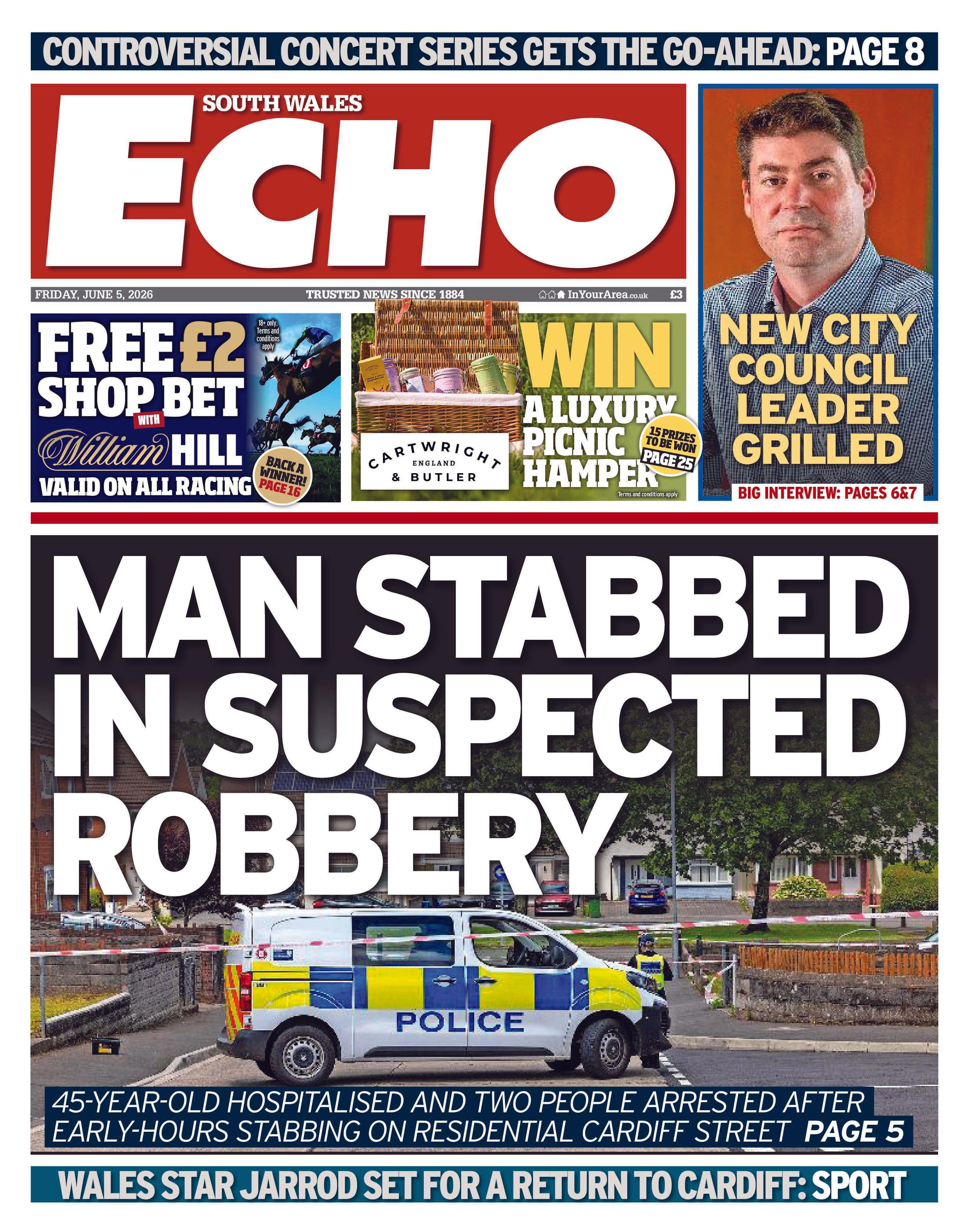 Damage fear after blaze and man stabbed in suspected robbery