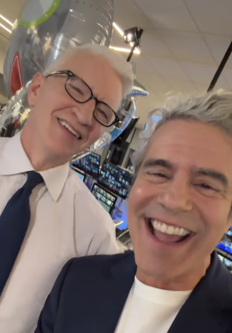 Andy Cohen interrupts Anderson Cooper's CNN show with sweet b-day surprise