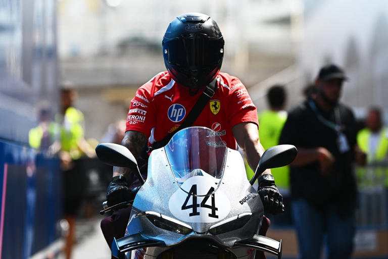 Lewis Hamilton stuns F1 fans with limited edition Ducati paddock ...