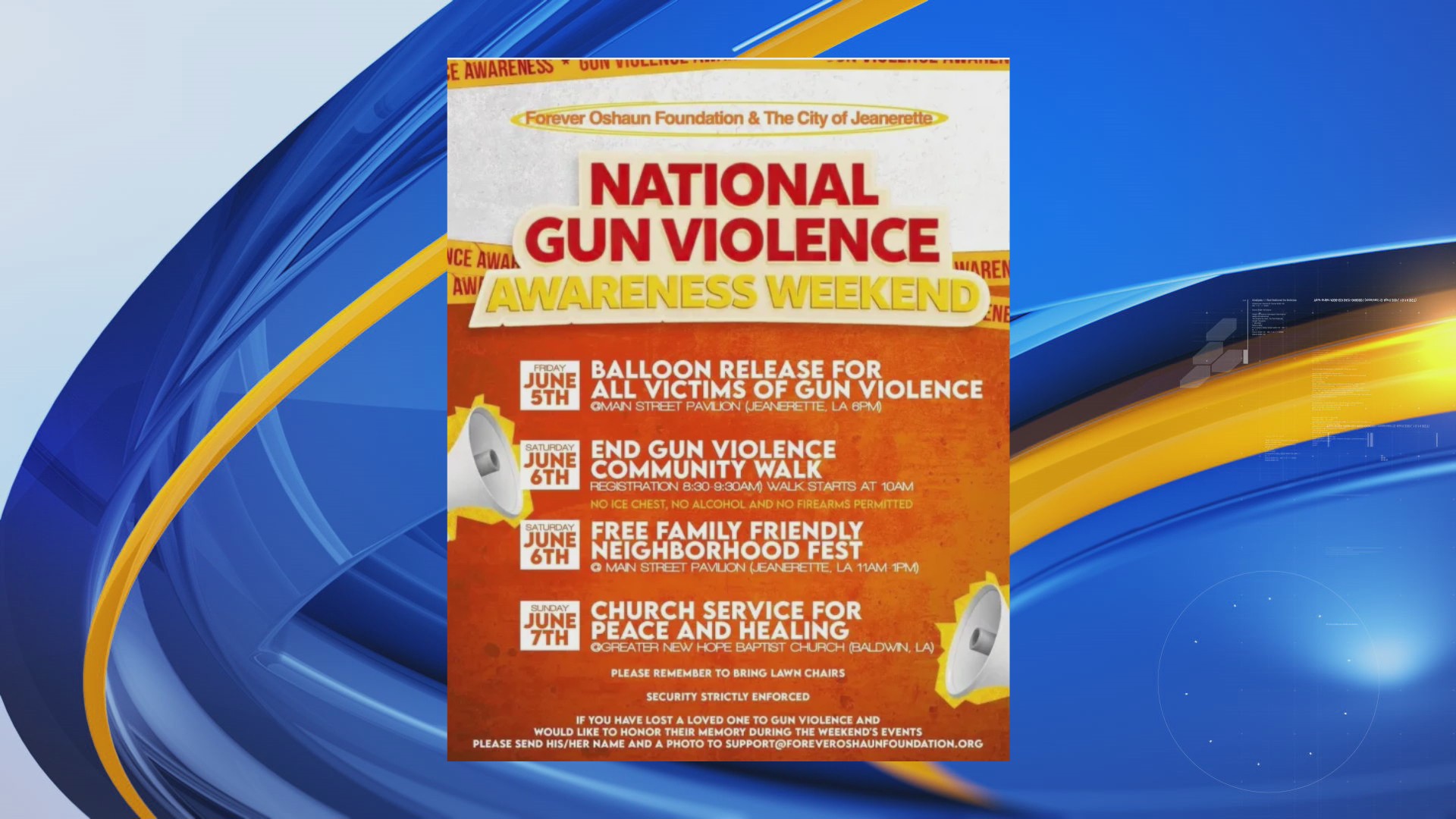 Jeanerette hosts National Gun Violence Awareness Weekend