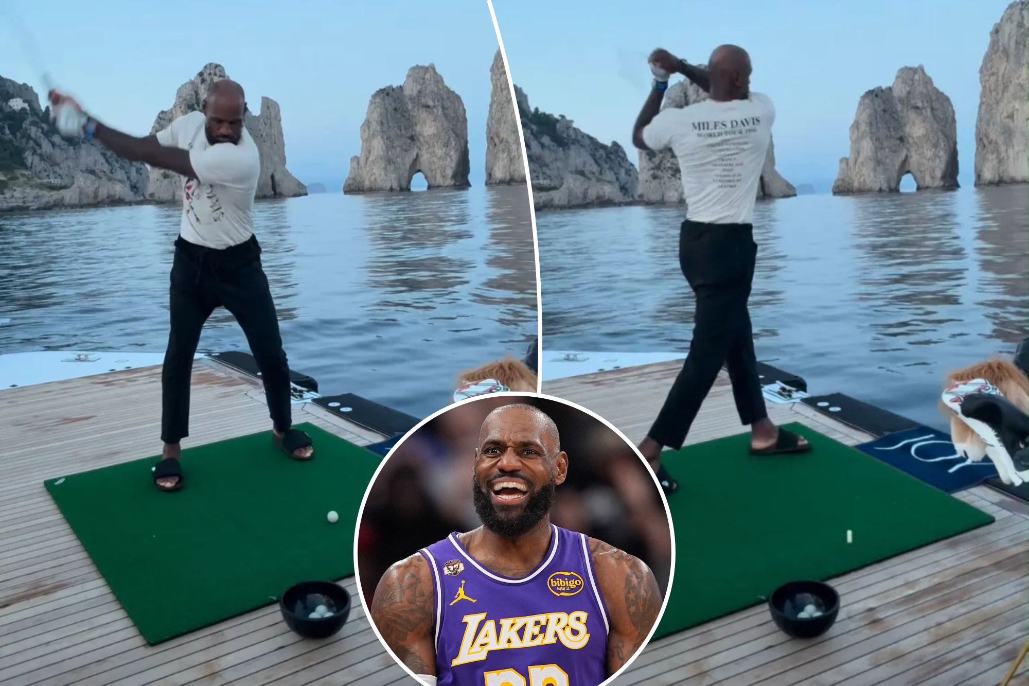LeBron James stirs up controversy with video hitting golf balls into ...