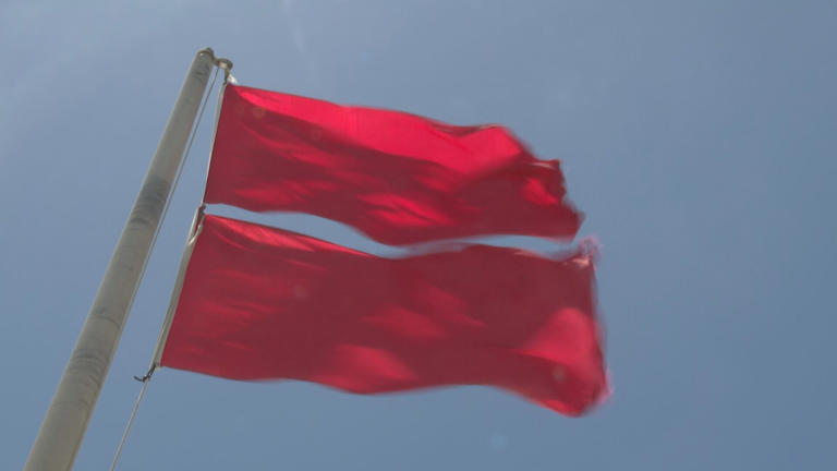 Double red flags keep beachgoers out of dangerous Gulf waters
