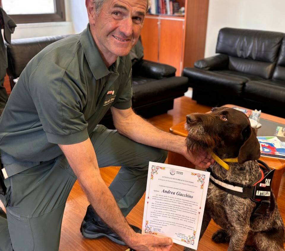 Encomio all’ispettore Giacchino e al cane Sax per il lavoro su esche ...