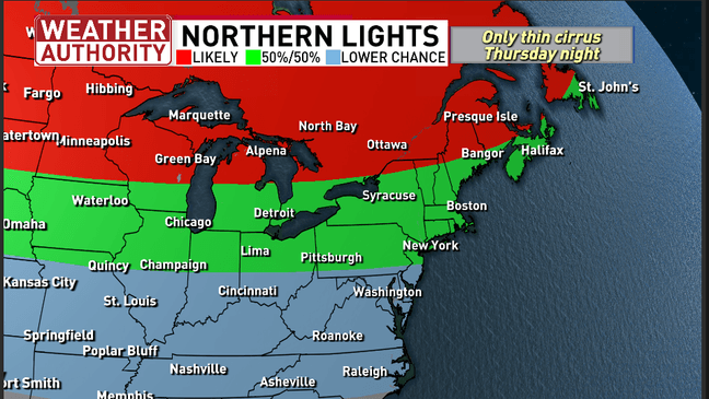 Northern lights possible, then find out what's next for Friday & the ...