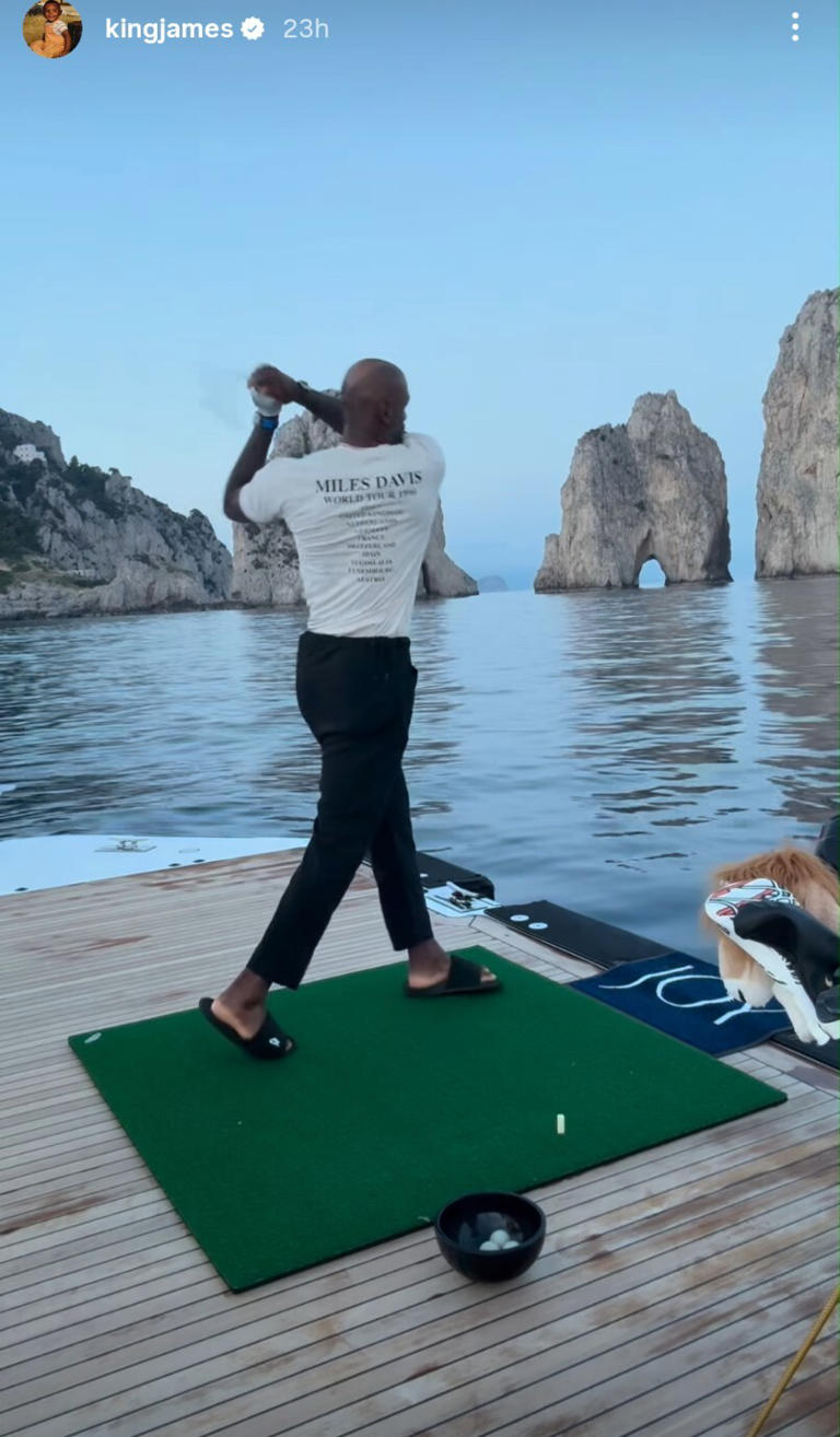 LeBron James stirs up controversy with video hitting golf balls into ...