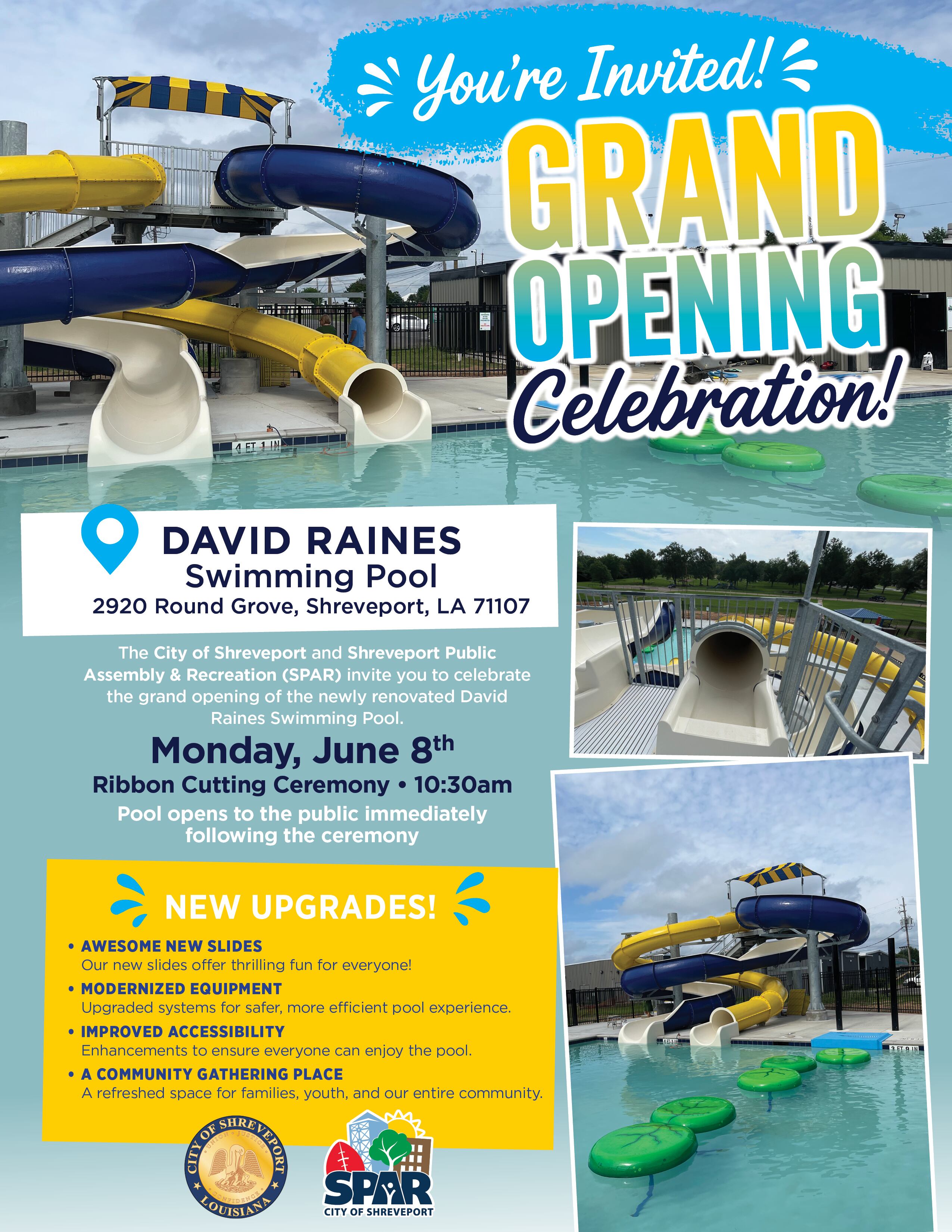 SPAR announces summer opening dates for community pools