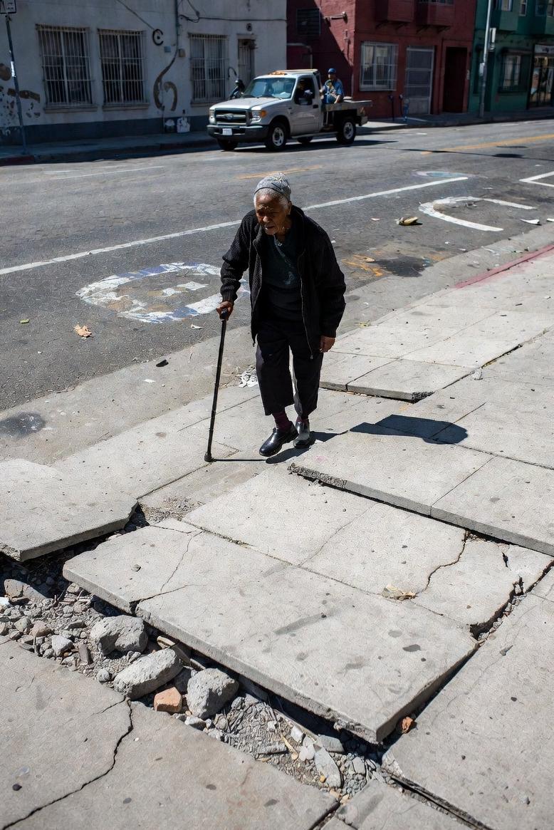 Busted sidewalks pose grave danger to Blacks and Hispanics