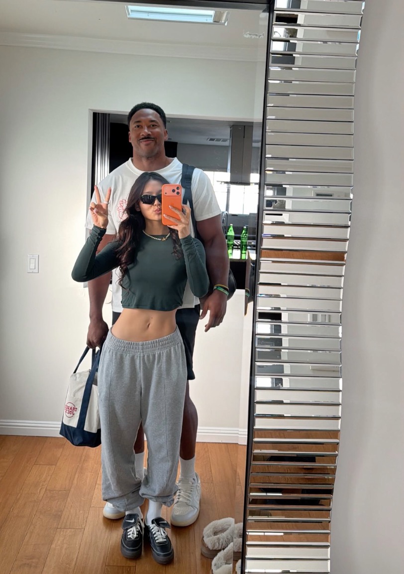 Myles Garrett and girlfriend Chloe Kim all smiles in first photo since ...