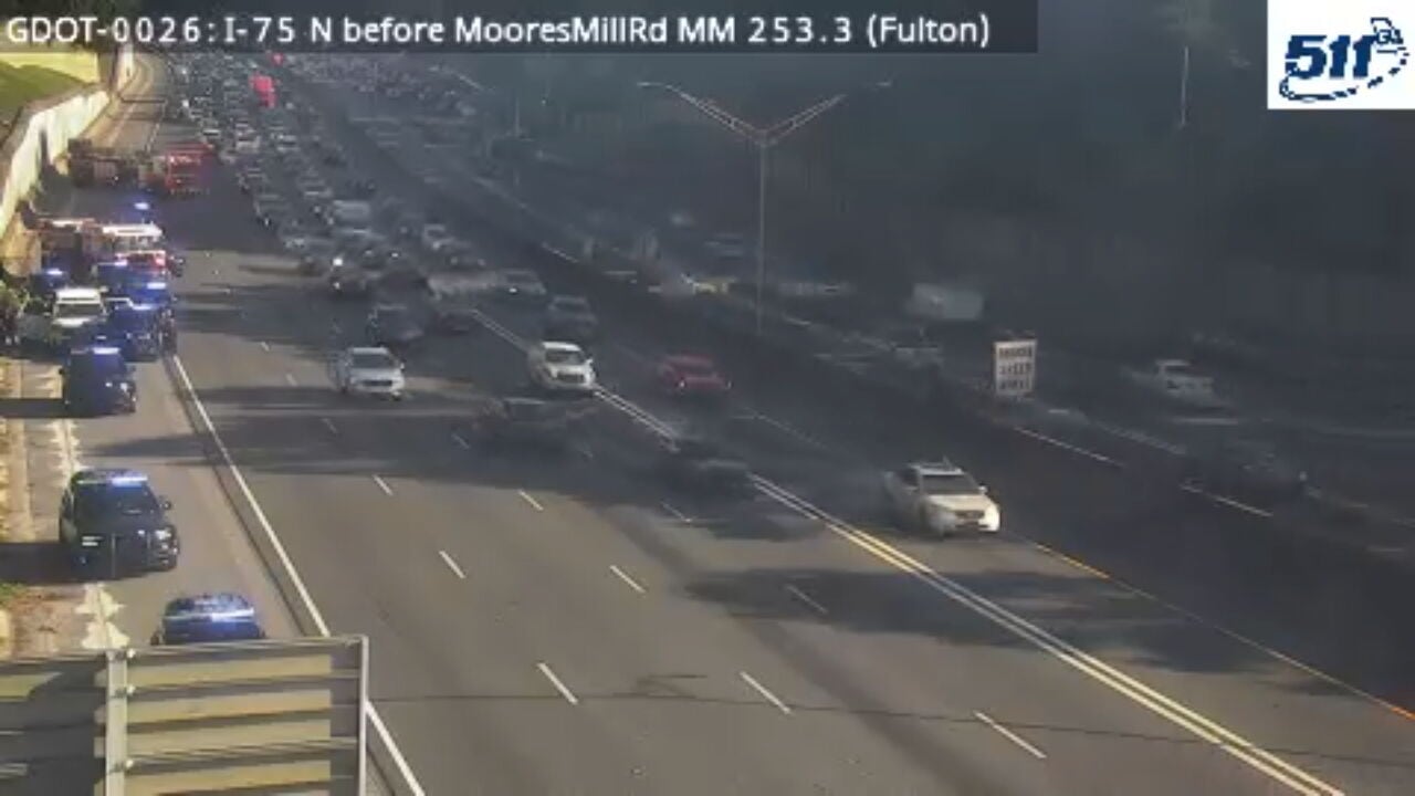 Large police presence along I-75