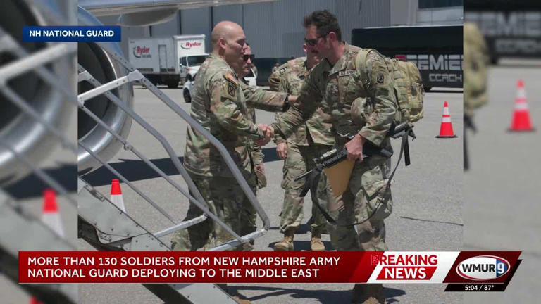 More than 130 soldiers from NH National Guard deploying to Middle East